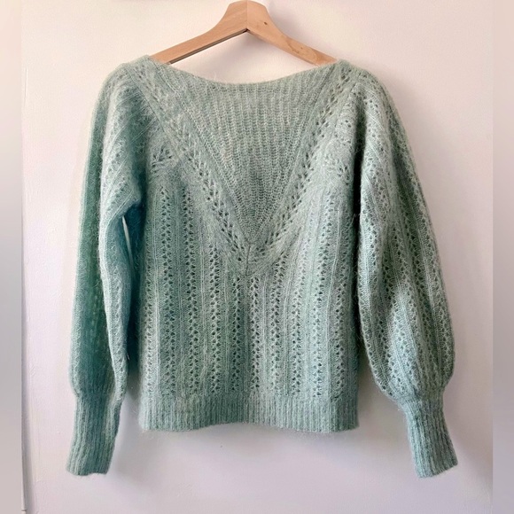 Sezane | Sweaters | Sezane Rosa Jumper In Sea Mist Xs | Poshmark